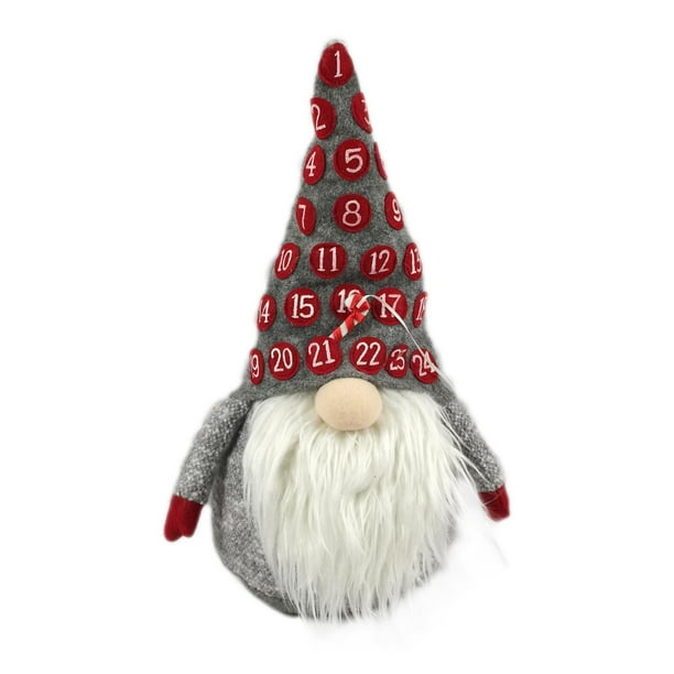 Holiday Time 18 inches Gnome Calendar - Grey, 18 inches, Festive ...