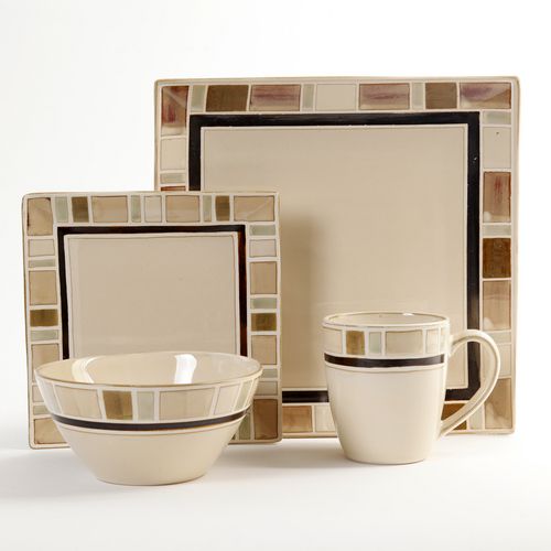Mosaic Bisque 16pc Dinnerware Set | Walmart Canada
