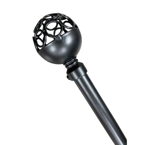 16/19Mm Metal Drape Pole Set (Kennedy - Black) (48-84) - Walmart.ca