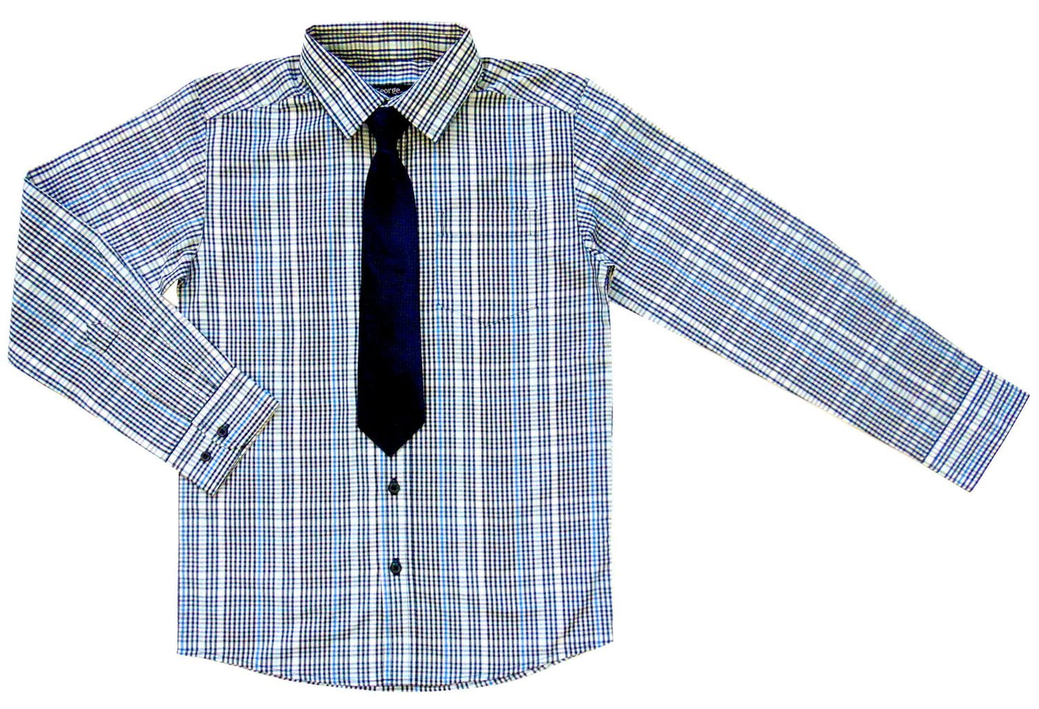 George Boys' Long Sleeve Dress Shirt with Tie | Walmart Canada
