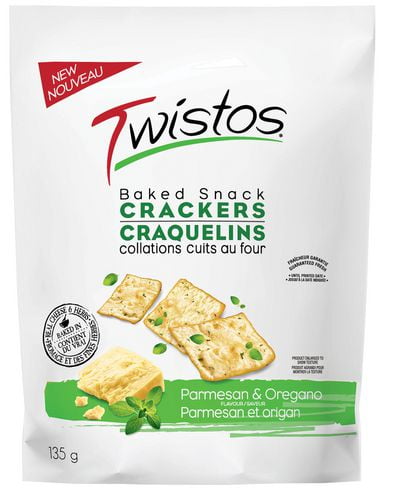 Twistos Parmesan & Oregano Baked Snack Crackers | Walmart Canada