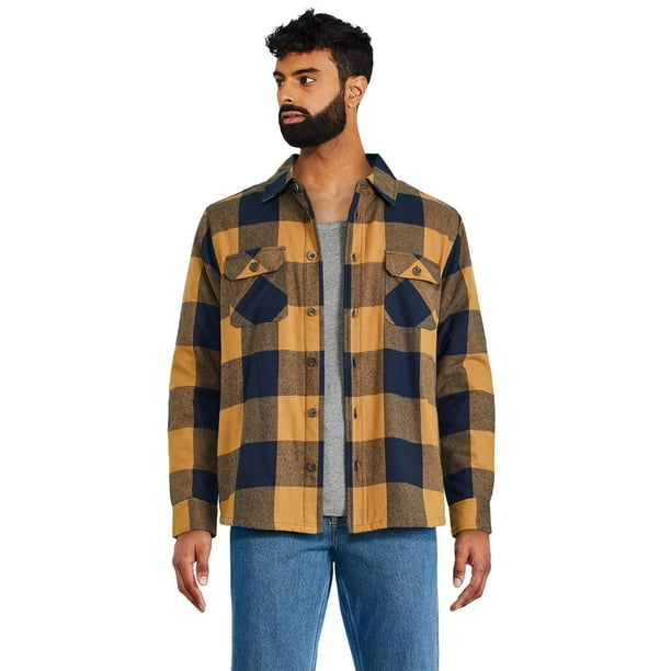 George Men's Flannel Shirt Jacket - Walmart.ca