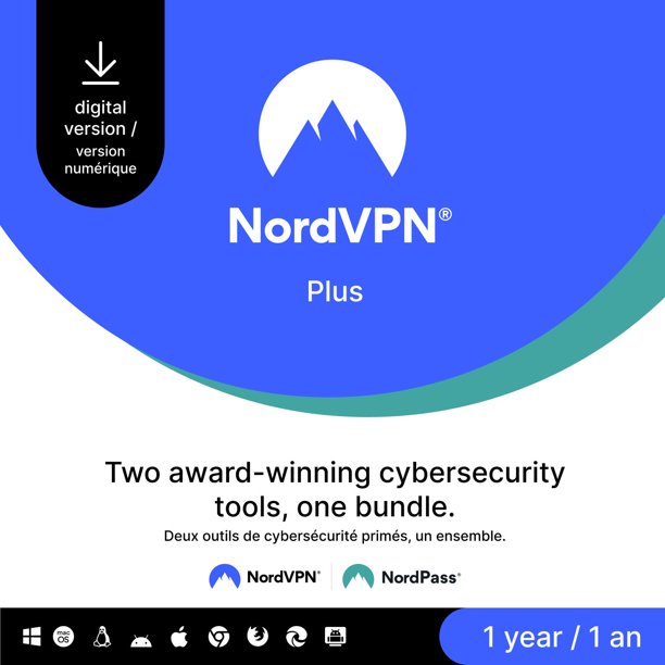 NordVPN Plus - Forfait Cybersécurité 1 An (VPN et Gestionnaire de Mots ...