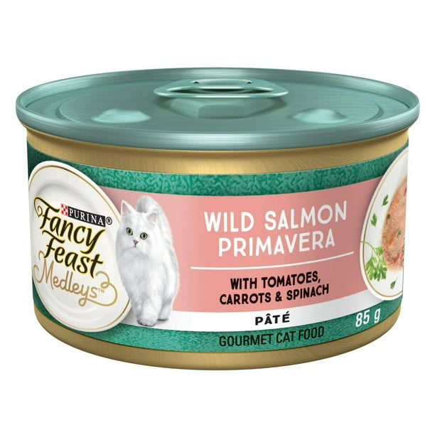 Fancy Feast Medleys Wild Salmon Primavera Pâté, Wet Cat Food 85 g, 85 g ...