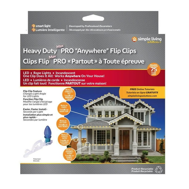 Simple Living Solution's Max Pro Anywhere Flip Clips 75-Count Seasonal ...