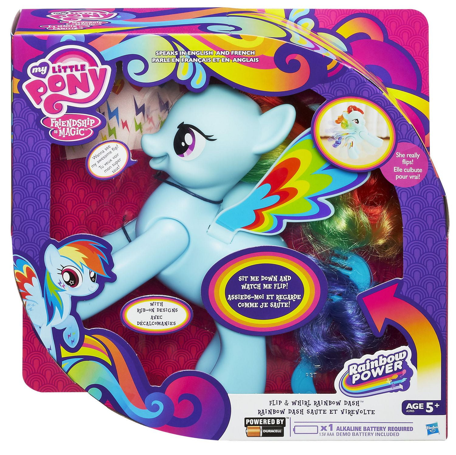 My Little Pony Flip & Whirl Rainbow Dash Pony Figure | Walmart Canada