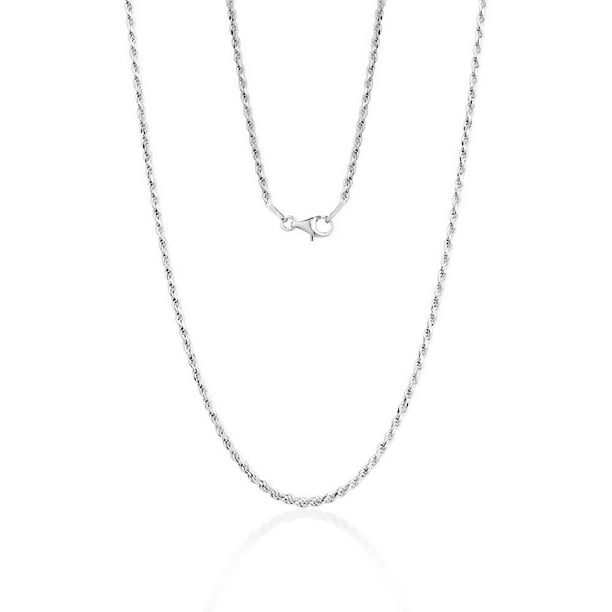 Luxury Designs 18” unisex Sterling Silver Rope link chain - Walmart.ca