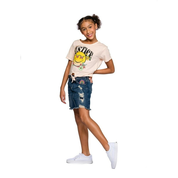 Justice Girls High Rise Denim Skirt - Walmart.ca