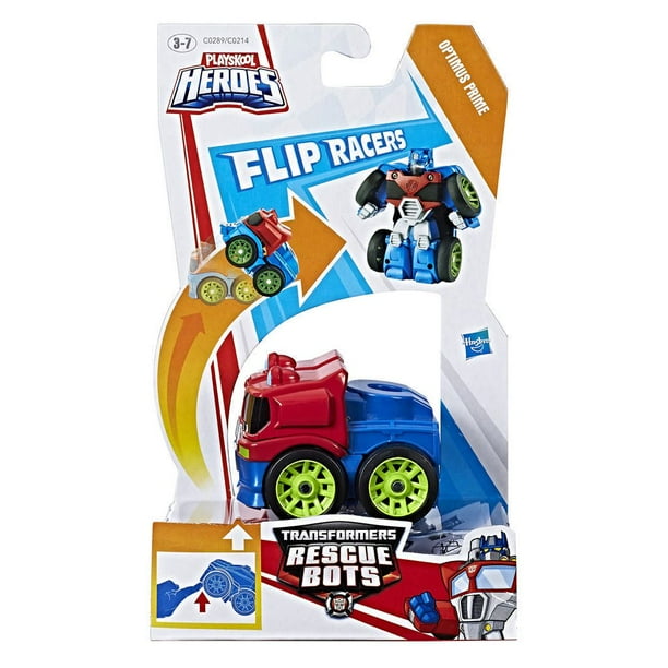 Playskool Heroes Transformers Rescue Bots Flip Racers Optimus Prime ...