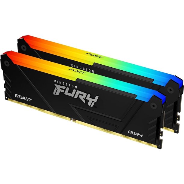Kingston Fury 32GB (2x16GB) Beast 3600MT/s DDR4 CL18 Desktop Memory Kit of 2 | Intel XMP | AMD ...