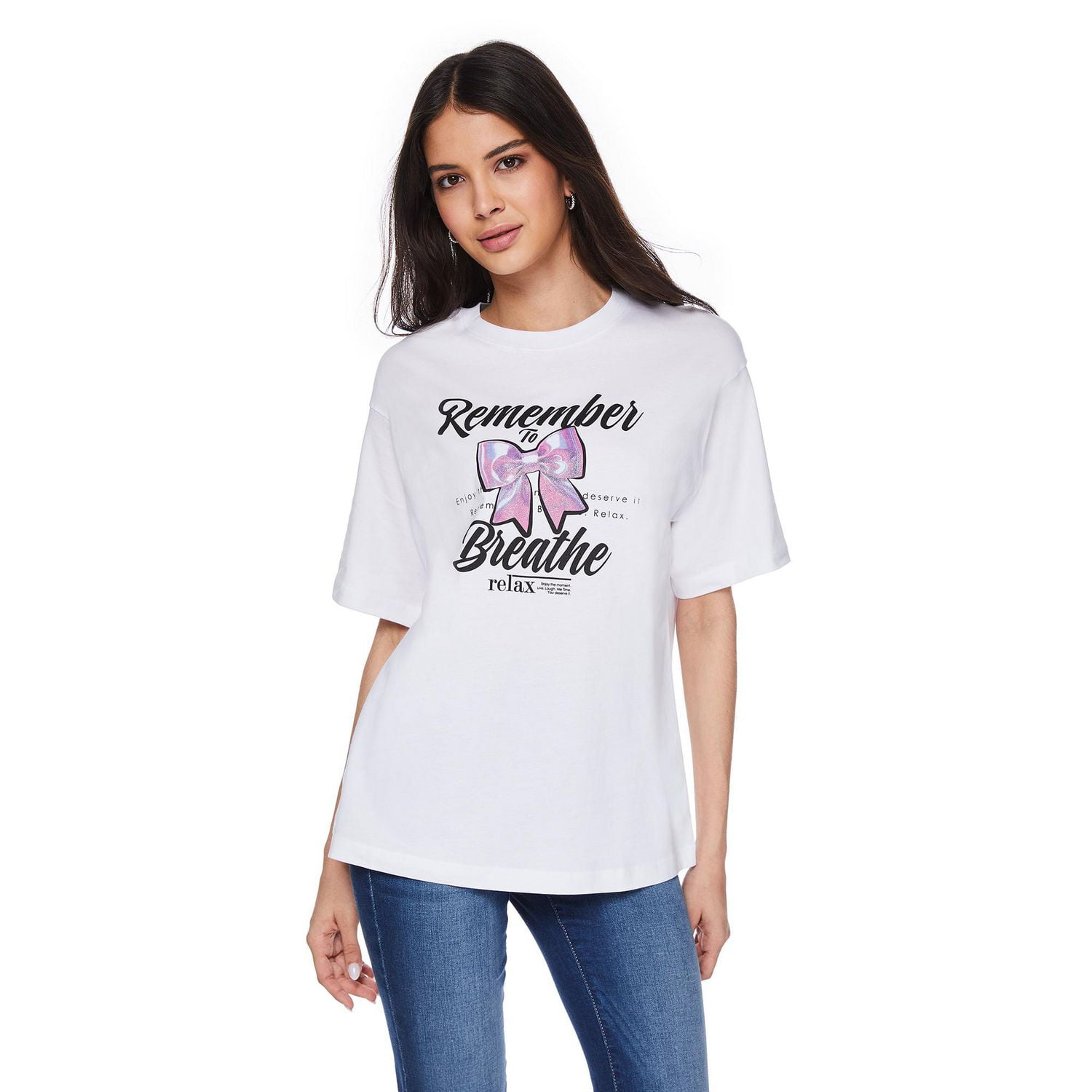 Click here for No Boundaries Womens Oversized Tee S prices