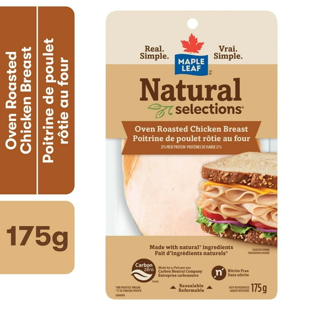 Maple Leaf Natural Selections Sliced Deli Chicken Breast Oven Roasted ...