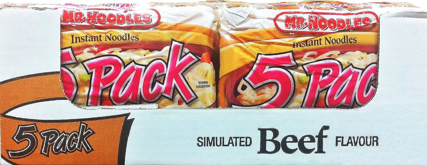 Mr. Noodles 5 Pack Beef Instant Ramen Soup Case Pack | Walmart Canada