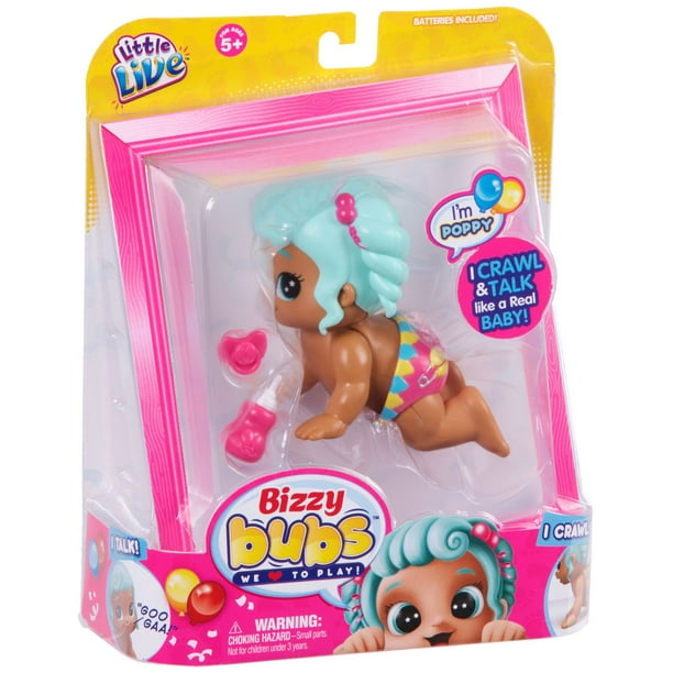 Little Liv Bizzy Bubs Little Live Bizzy Bubs Poppy Crawling Baby Doll ...