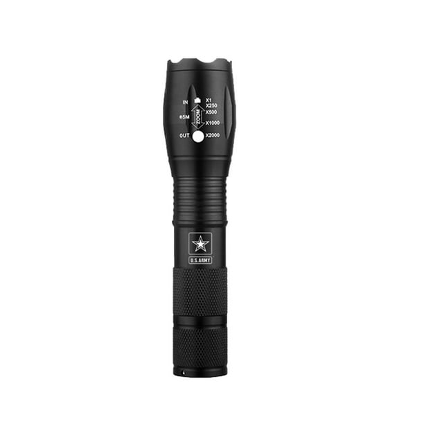 U.S. Army Tactical Military Grade Aluminum Flashlight with Zoom ...