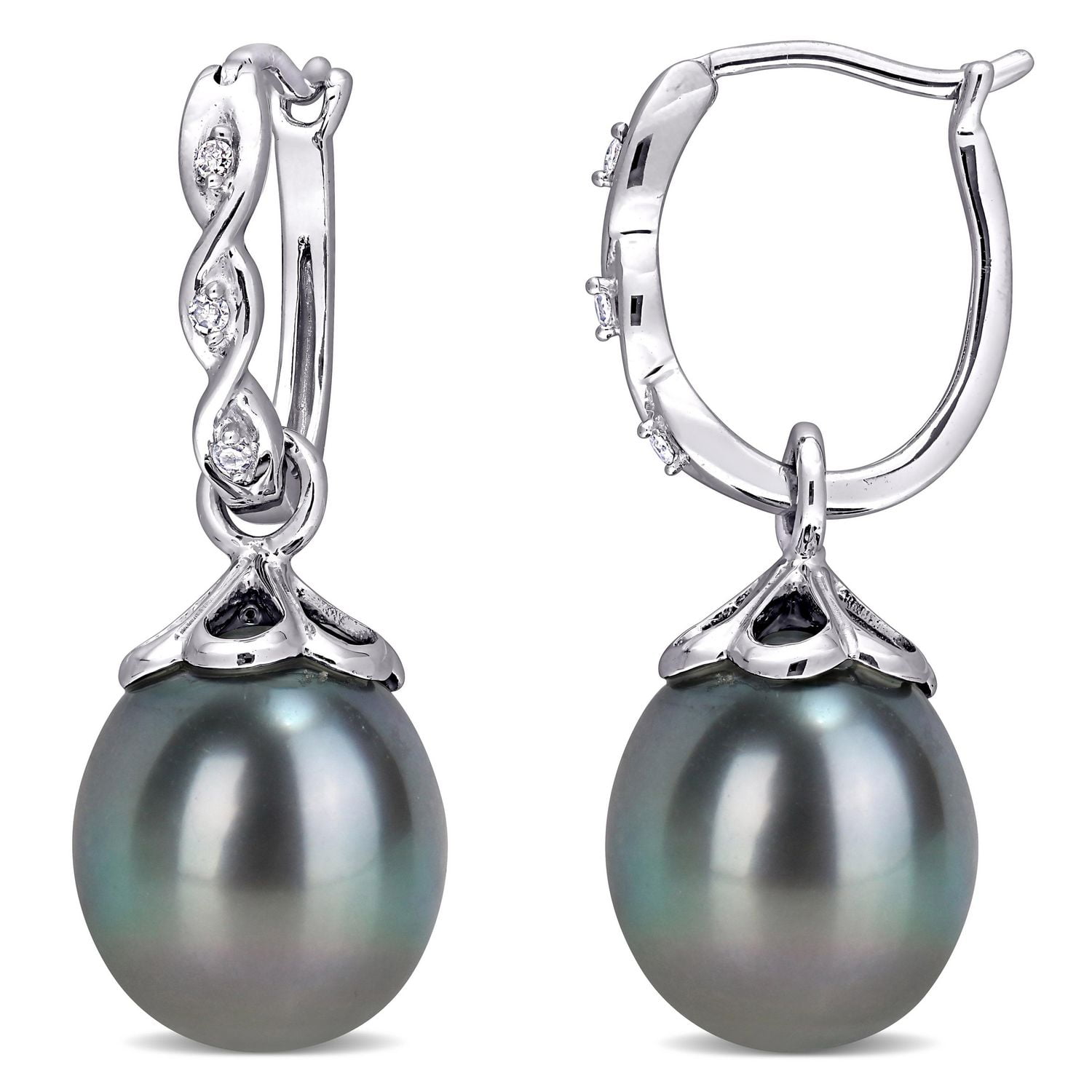 Click here for Miabella Tahitian Cultured Pearl And Diamond-Accen... prices