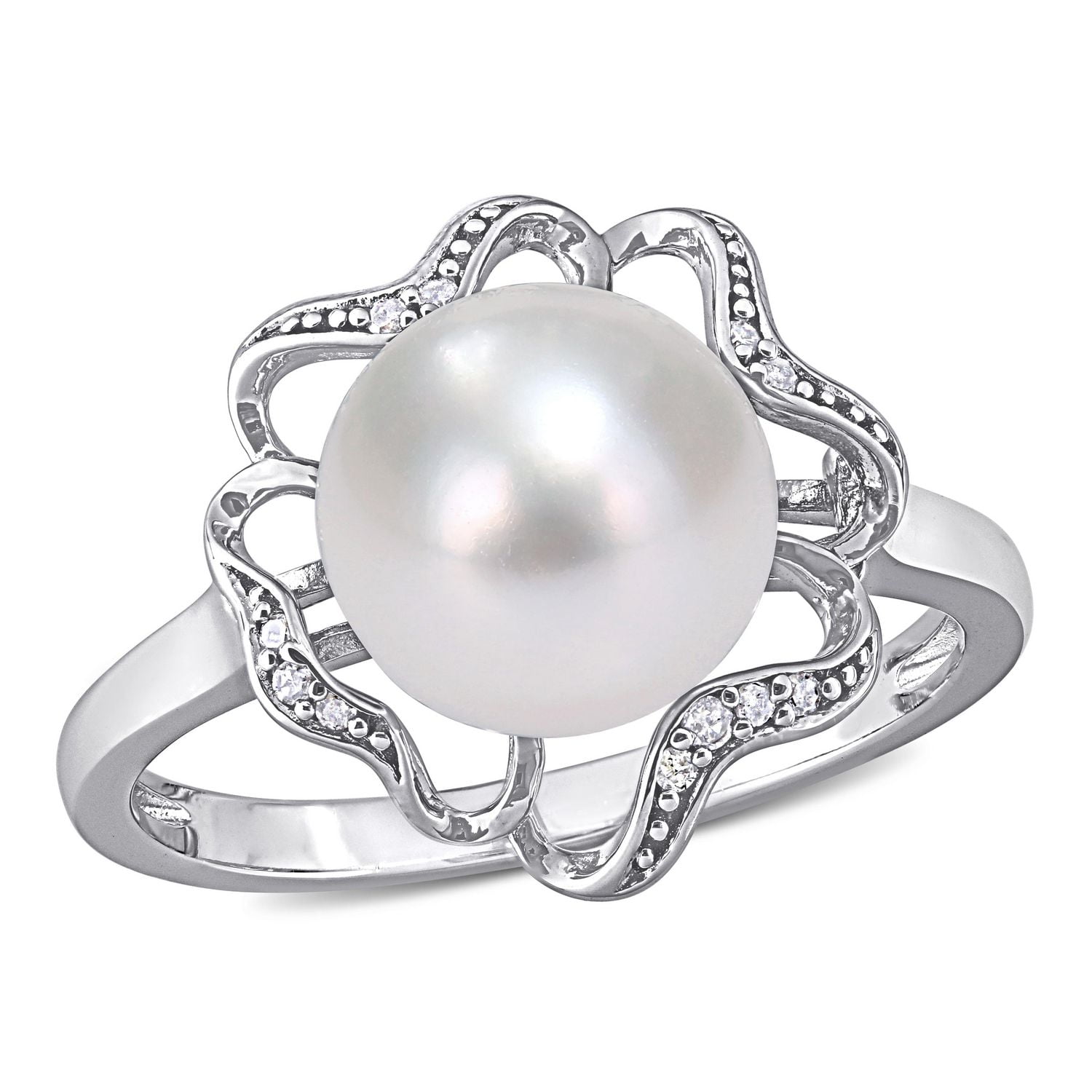 Click here for Miabella Freshwater Cultured Pearl And Diamond Acc... prices