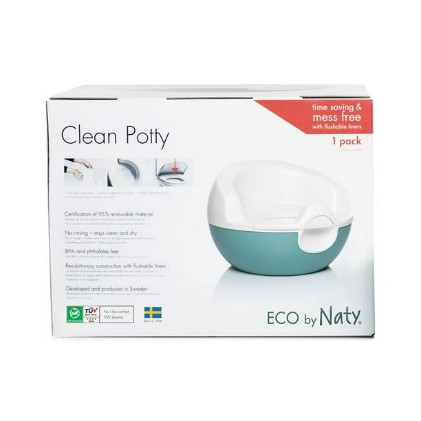 Eco by Naty Clean Potty with Flushable Liners (1 Roll of 10), (Plastic ...