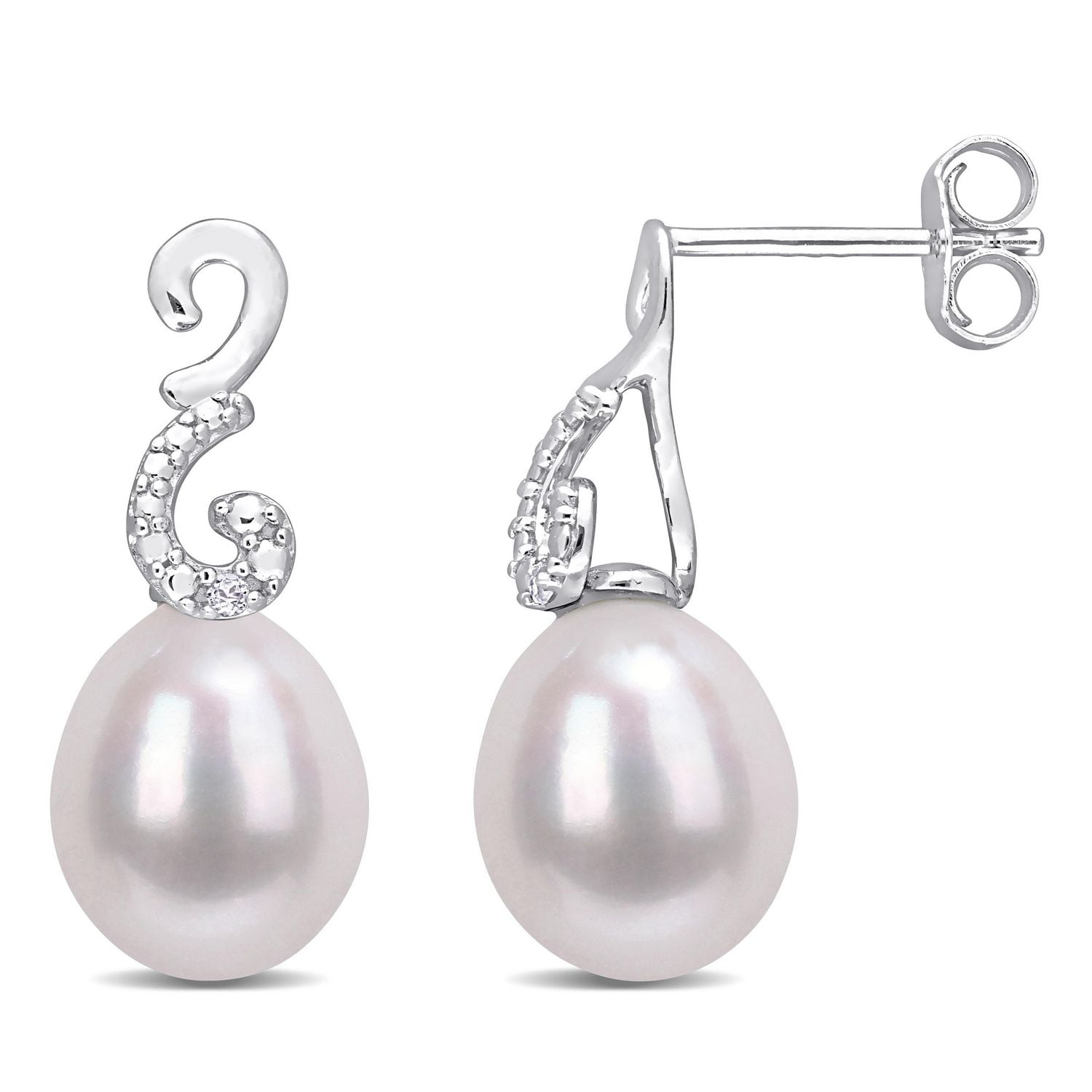 Click here for Miabella Freshwater Cultured Pearl And Diamond Acc... prices