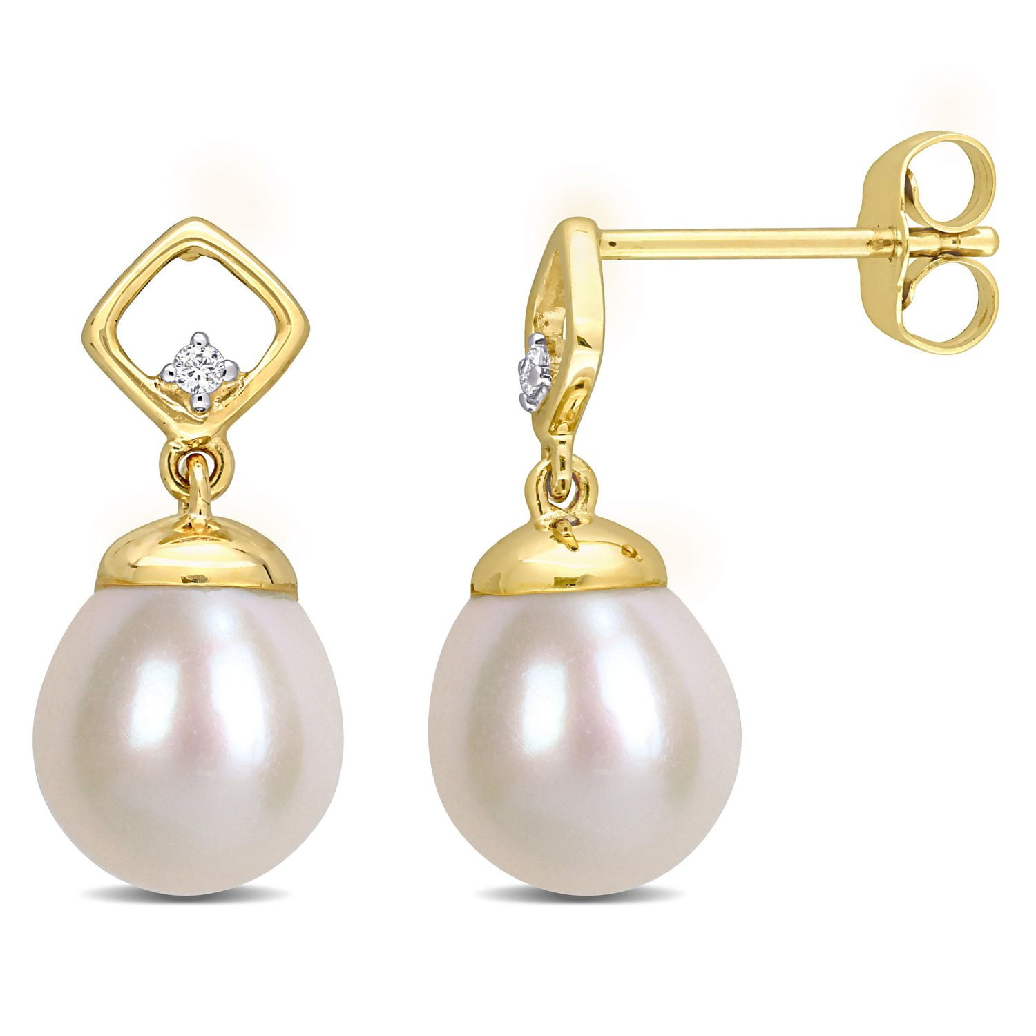 Click here for Miabella Freshwater Cultured Pearl And Diamond Acc... prices