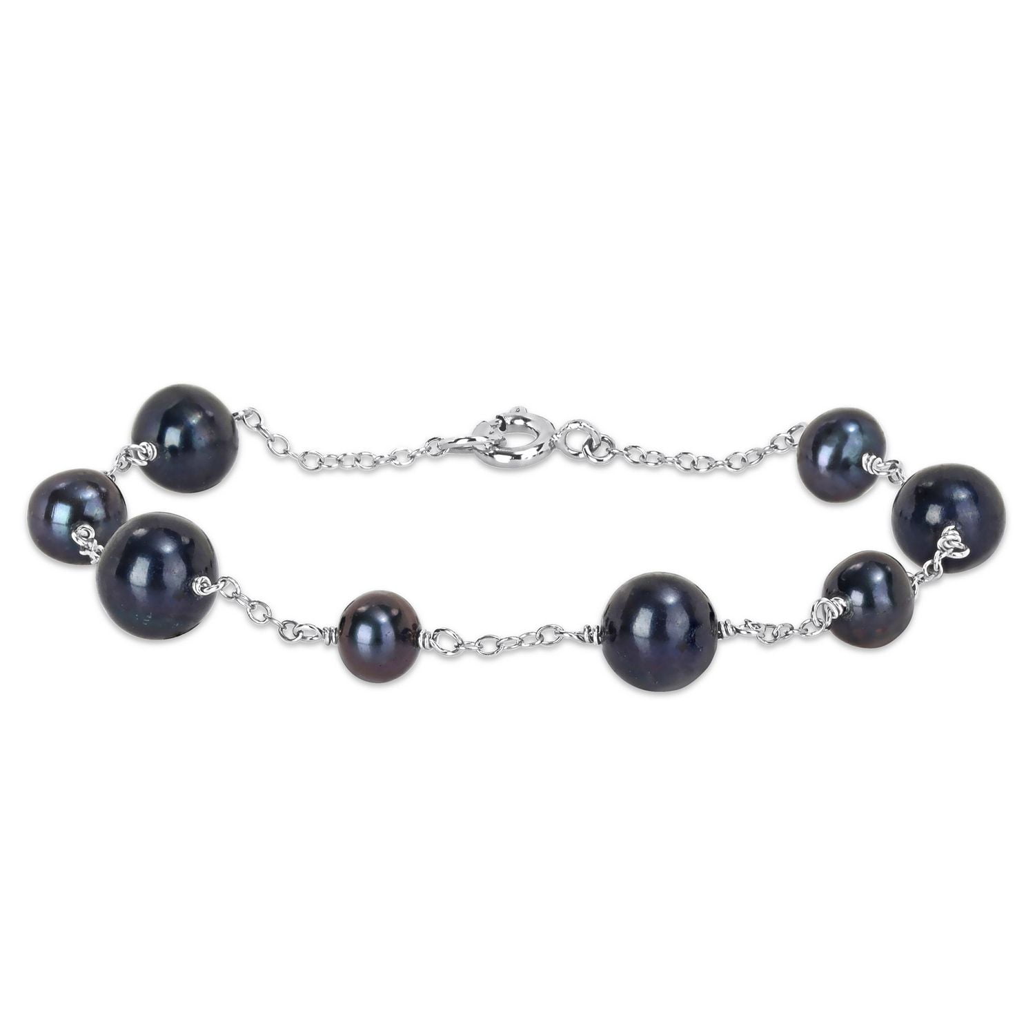 Click here for Miabella Black Freshwater Cultured Pearl Sterling... prices