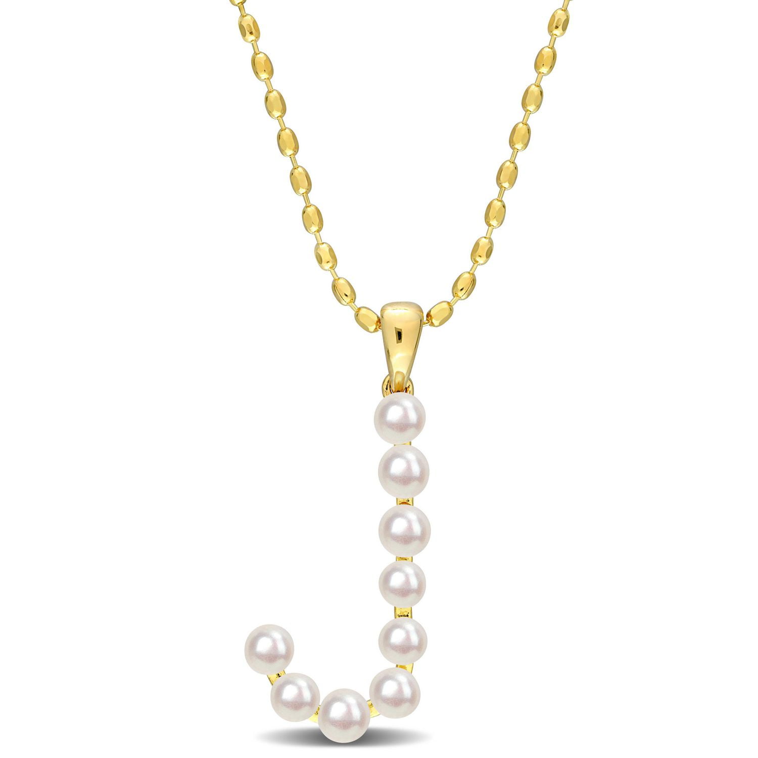 Click here for Miabella Cultured Freshwater Pearl Yellow Plated S... prices