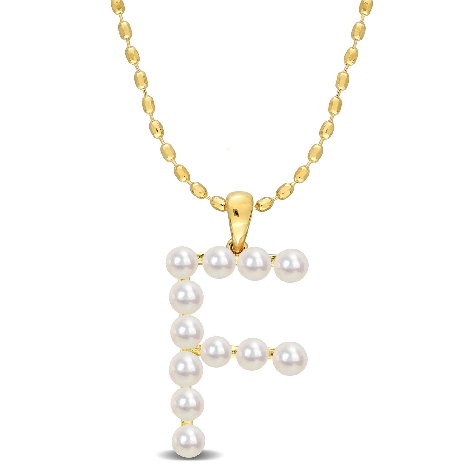 Click here for Miabella Cultured Freshwater Pearl Yellow Plated S... prices