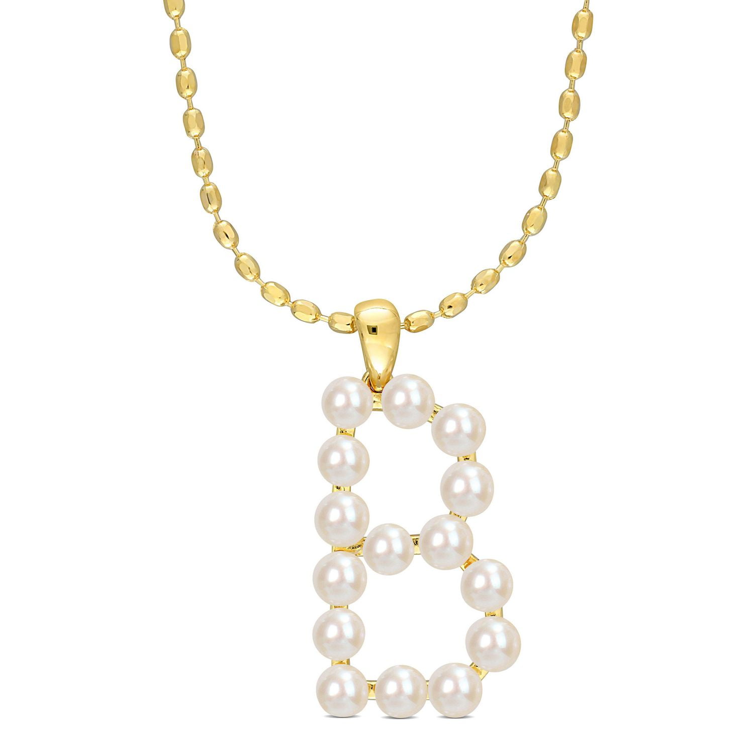 Click here for Miabella Cultured Freshwater Pearl Yellow Plated S... prices