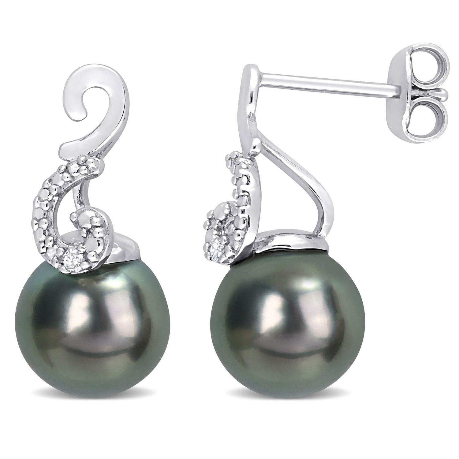 Click here for Miabella Tahitian Cultured Pearl And Diamond Accen... prices