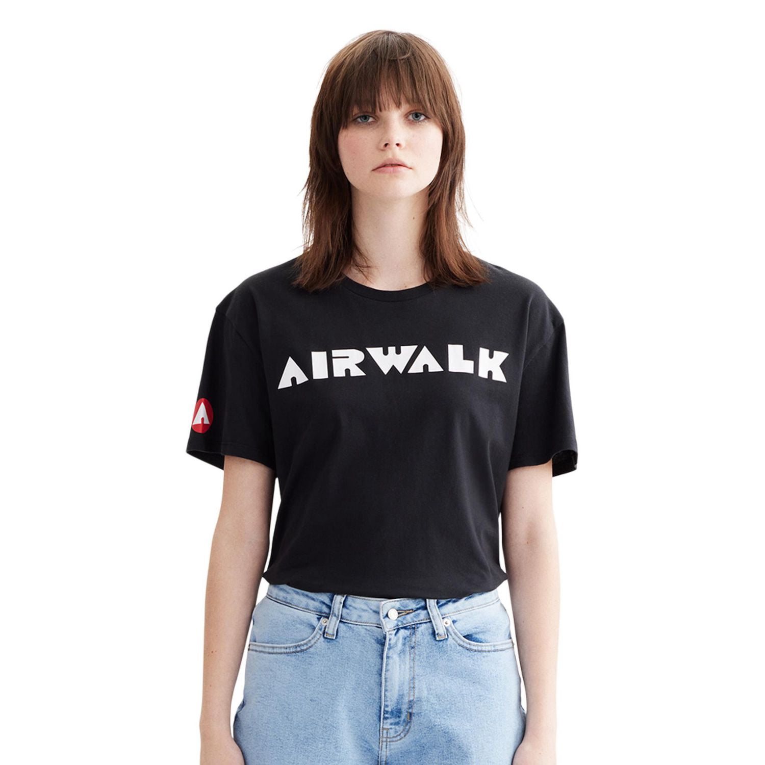 Click here for Airwalk Womens Short Sleeve Logo Tee In White Xs prices