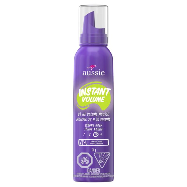 Aussie Instant Volume Mousse, 24-hour Volume Mousse, 170G - Walmart.ca