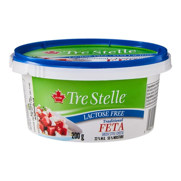 Tre Stelle Lactose Free Traditional Feta Cheese, 200 g - Walmart.ca
