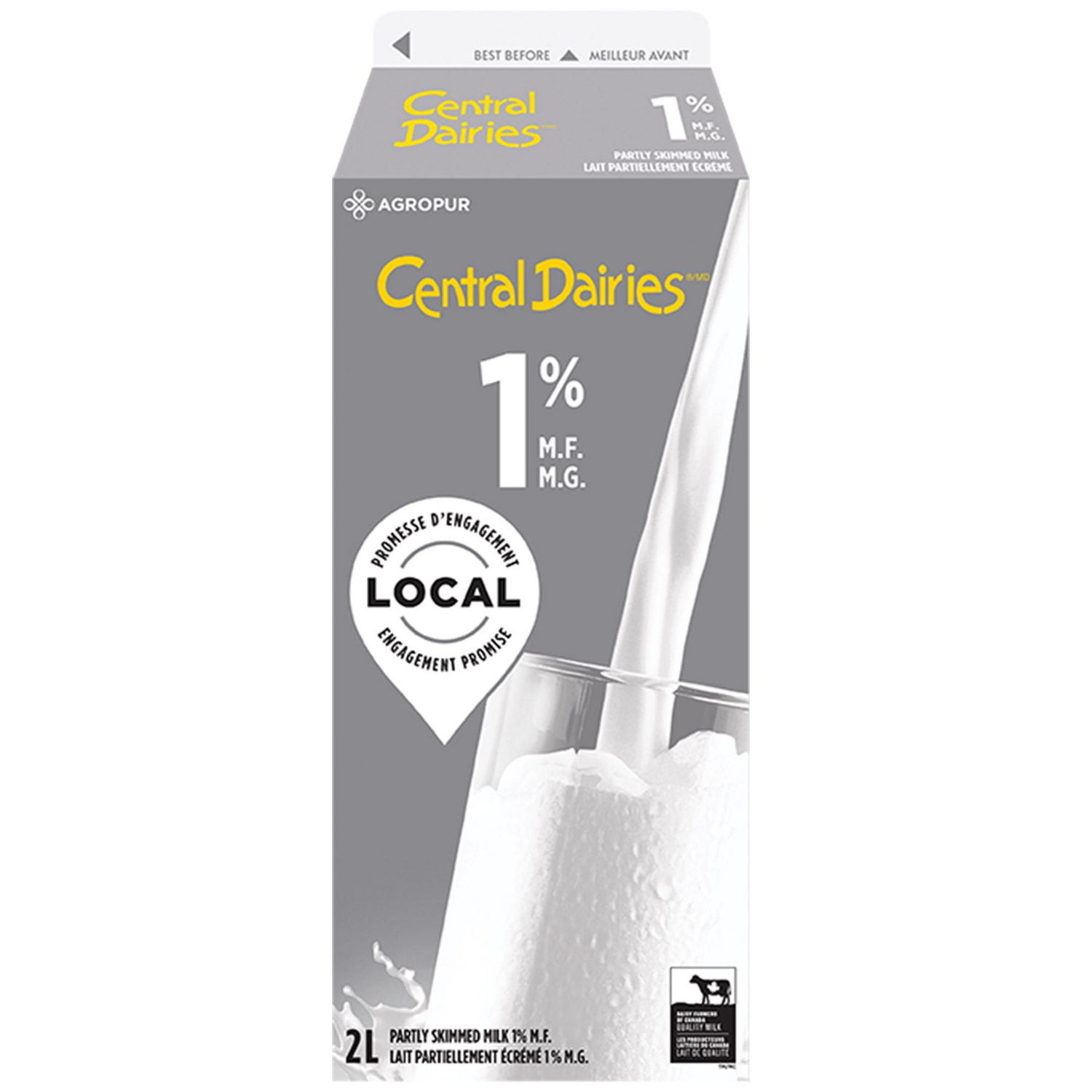 Central Dairies Partly Skimmed 1% Milk | Walmart Canada