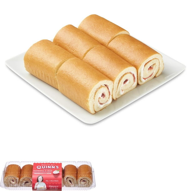 Quinn’s Raspberries ‘N Cream Swiss Rolls, 6 pieces, 400 g - Walmart.ca