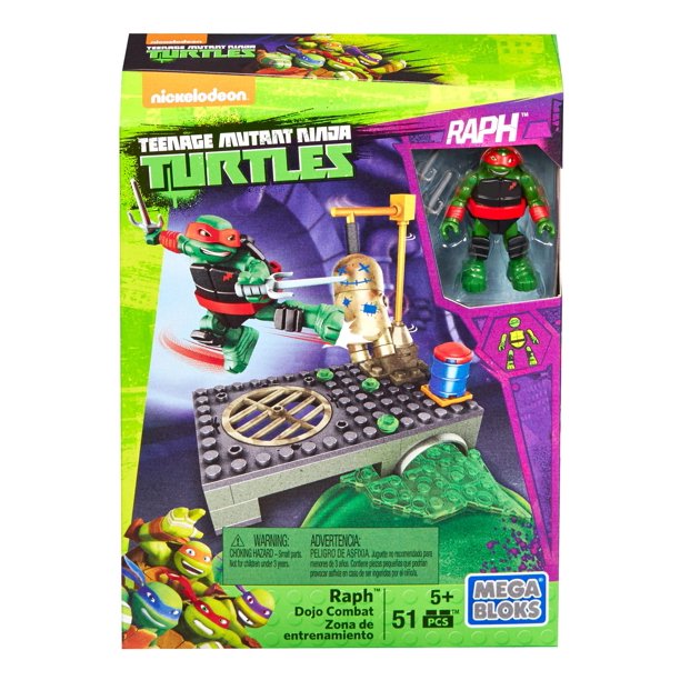 MEGA BLOKS Teenage Mutant Ninja Turtles Raph Dojo Combat Playset ...