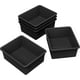 Storex Deep Storage Tray, Letter Size, 10 x 13 x 5 Inches, Black, 5 ...