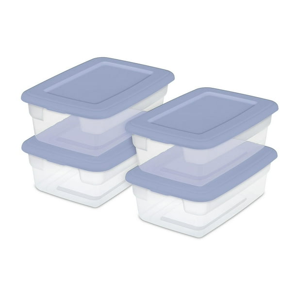 Sterilite Set Of (4) 11.4L Boxes- Blue - Walmart.ca