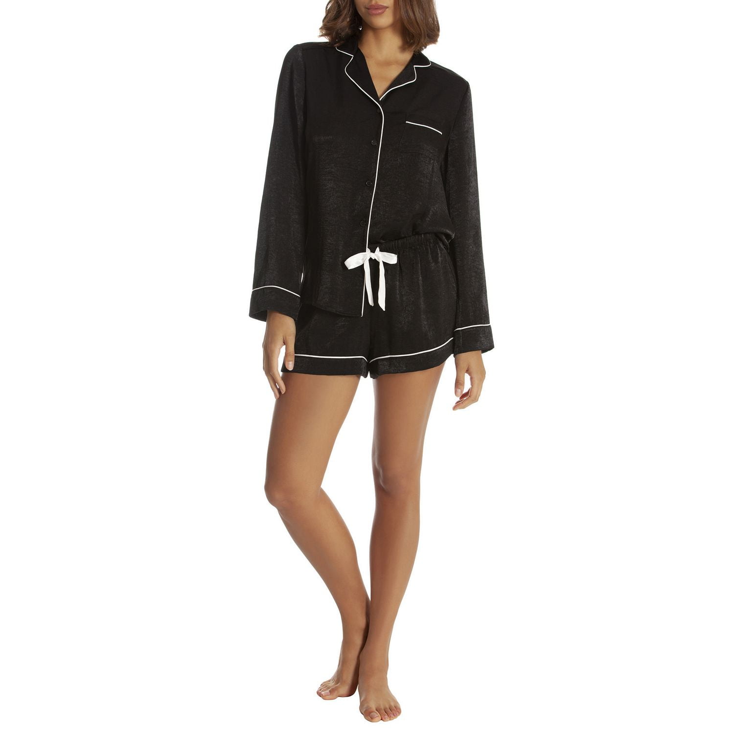 George 2pc Satin Notch Collar Short Set | Walmart Canada