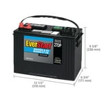 EverStart POWER ES 27DC-850N, 12 Volt, Marine/RV Battery, Group Size 27, 800 MCA, EverStart ...