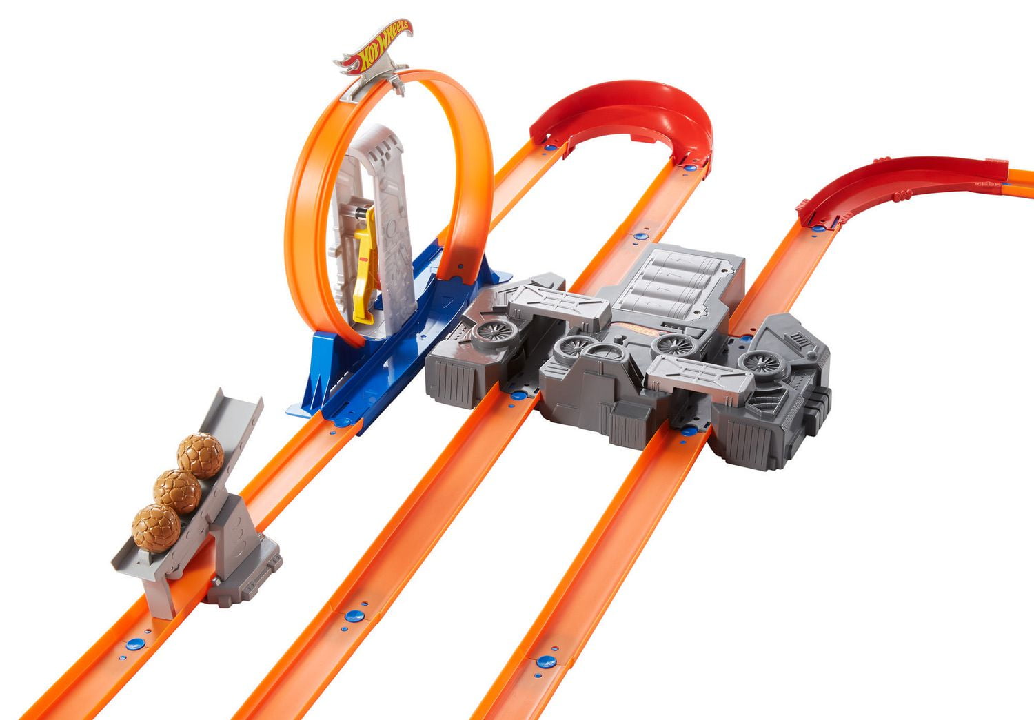 Hot Wheels Track Builder Total Turbo Takeover Track Set Walmart