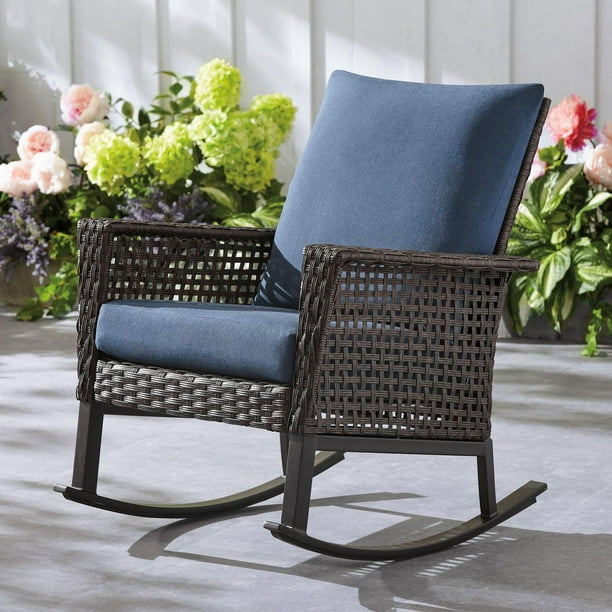 HOMETRENDS Belmont Patio Rocking Chair - Navy - Walmart.ca