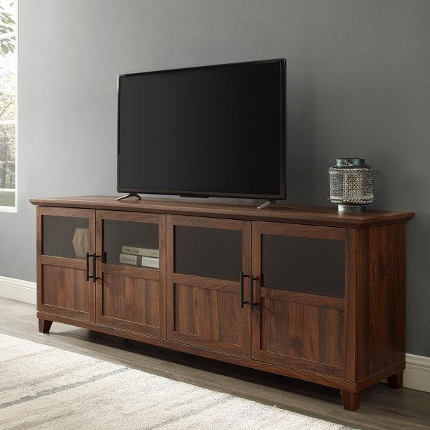 Farmhouse TV Console with Split Panel Doors and Storage for TV's up to ...