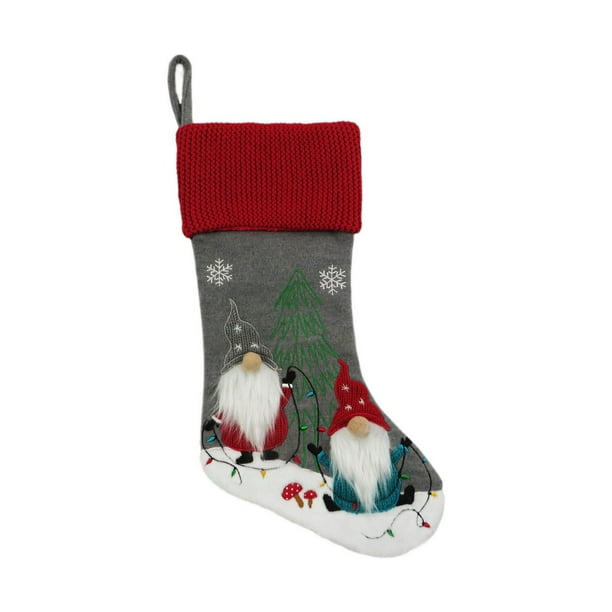 Holiday Time MDN 21 inch gnomes stocking - Grey, 21 inch, Festive - Walmart.ca