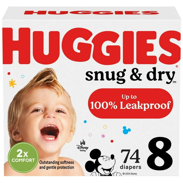 HUGGIES Snug & Dry Diapers, Mega Colossal Pack, Sizes: 1-8, Sizes: 1-8 ...