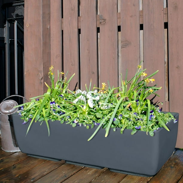 RTS Home Accents Urban Planter Body 36" x 15" Graphite - Walmart.ca