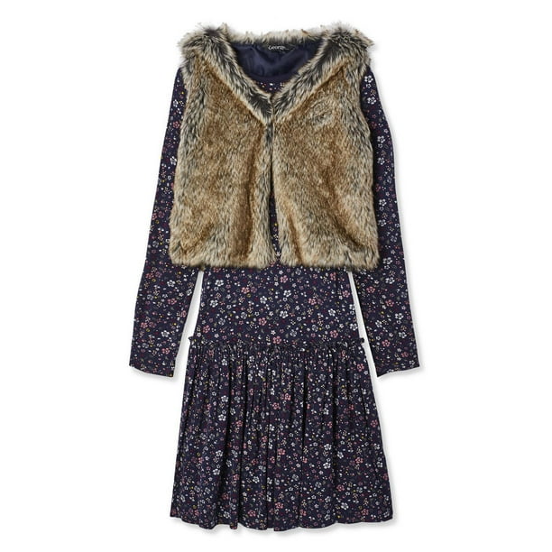 George Girls' Dress and Vest 2-Piece Set - Walmart.ca