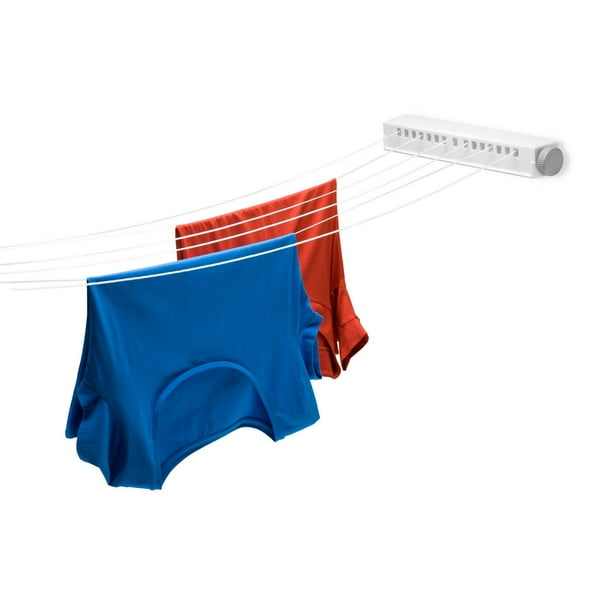 Honey-Can-Do White/Gray 6-Line Extendable Clothesline - Walmart.ca