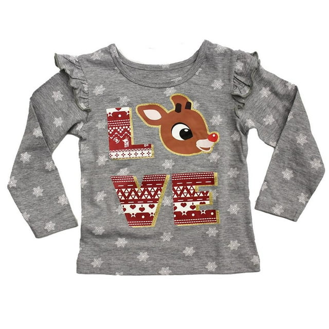 Girl's Rudolph the Red Nosed Reindeer top - Walmart.ca