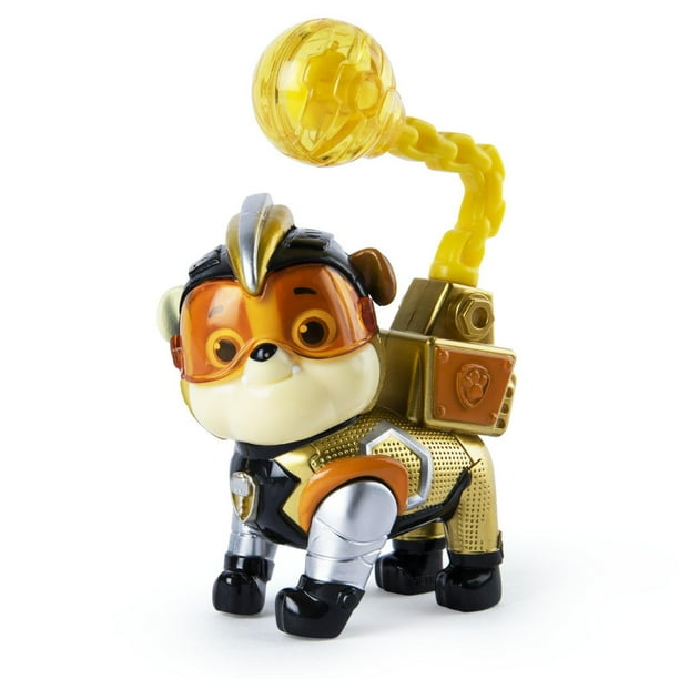PAW Patrol, Mighty Pups Super PAWs Rubble Figure with Transforming ...
