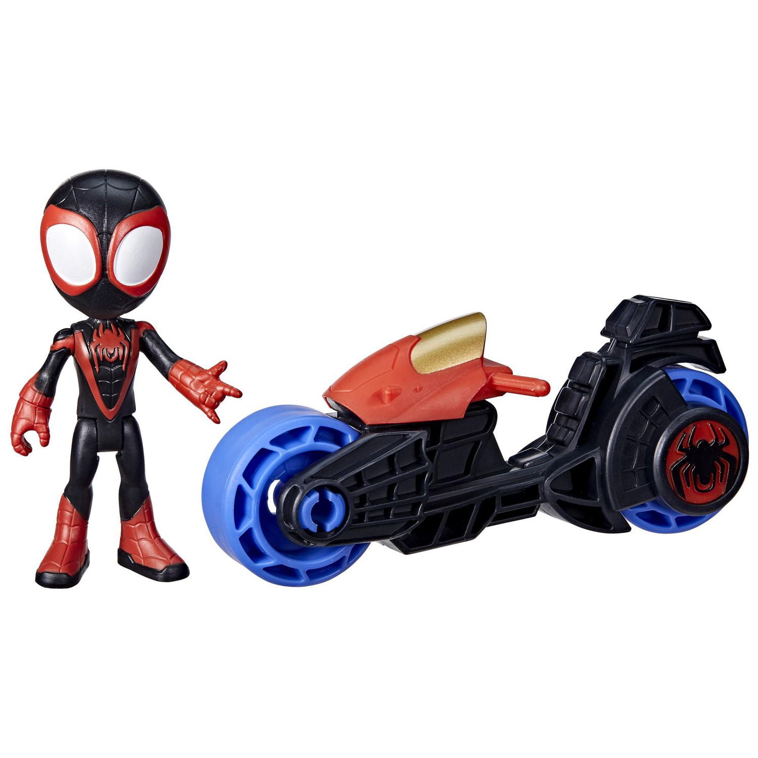 Marvel Spidey and His Amazing Friends Miles Morales Action Figure Toy Motorcycle Toys for 3 Year Old Boys and Girls and Up Walmart